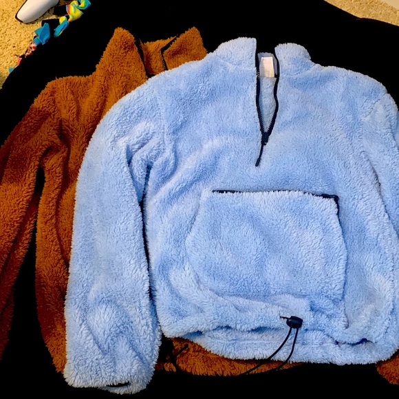 No Boundaries | Jackets & Coats | Brown And Blue Teddy Bear Jacket ...